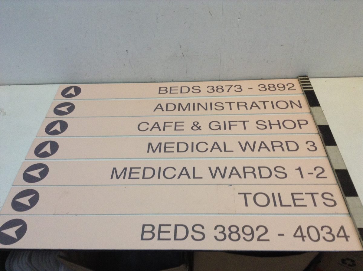 Hospital Sign “Medical Wards” – PropCo