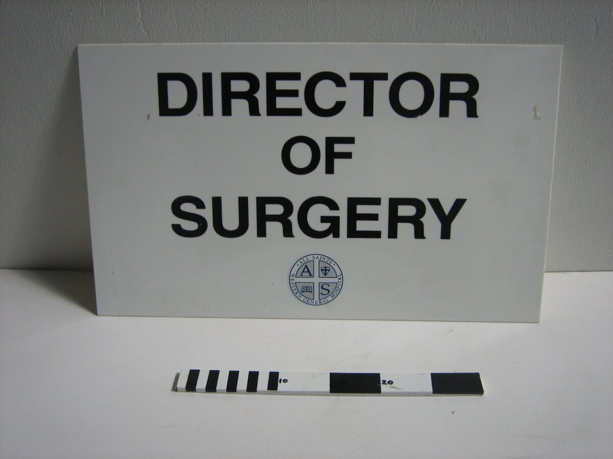 Hospital Sign – “Director Of Surgery” – PropCo