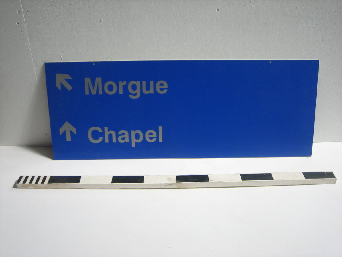 Hospital Sign – “Morgue/ Chapel” – PropCo