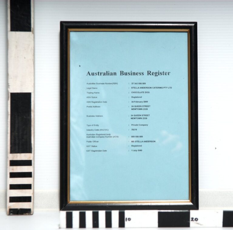 Australian Business Register certificate – PropCo
